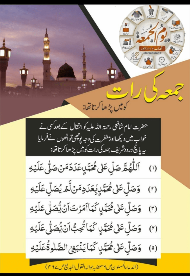 5 Special Salawat to Recite on Friday Night – As Taught by Imam Shafi’i ...